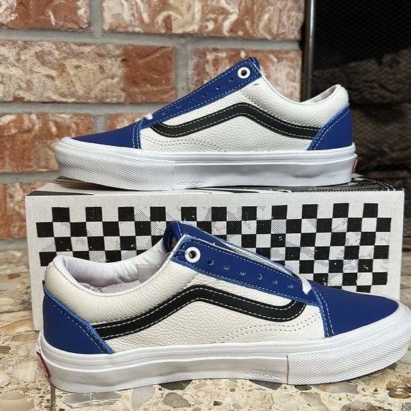 Vans | Shoes | Vans Skate Old Skool Sport Leather True Black White Pop ...